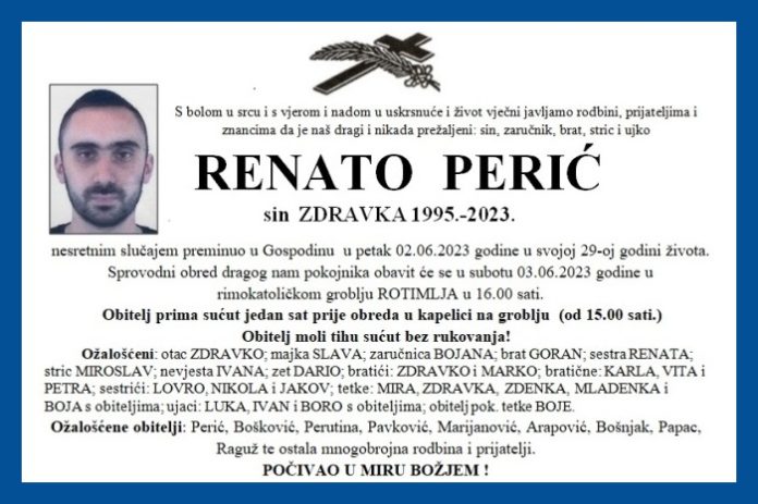 RENATO PERIĆ 1995 - 2023 - Umrli.info