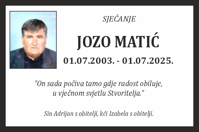 Jozo Matić - Umrli.info
