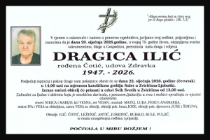 DRAGICA ILIĆ 1947 - 2026 - Umrli.info